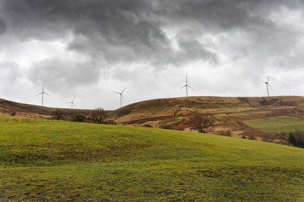 Wind Turbines Pantywal Wind Farm Gilfach Editorial Stock Photo - Stock ...