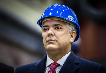 Colombias President Ivan Duque During Tour Editorial Stock Photo ...