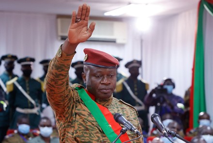Lieutenant Colonel Paulhenri Damiba Sworn Head Editorial Stock Photo ...