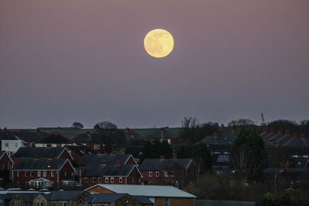 February Full Moon Known Snow Moon Editorial Stock Photo - Stock Image ...