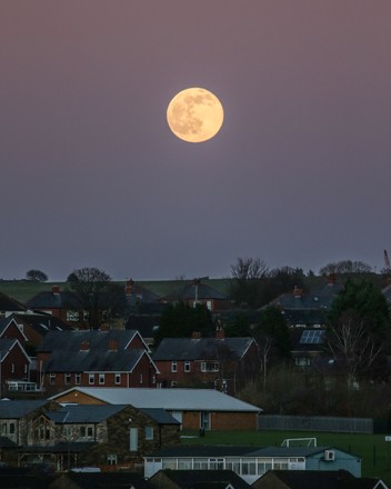 February Full Moon Known Snow Moon Editorial Stock Photo - Stock Image ...