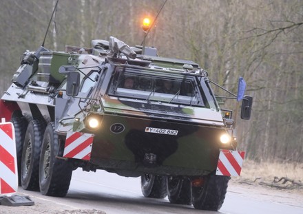 GERMAN MILITARY VEHICLE REINFORCEMENT FORCES ARRIVES Editorial Stock ...