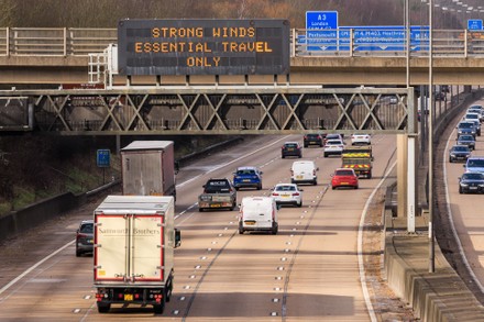 Strong Winds Causing Damage Storm Eunice Editorial Stock Photo - Stock ...