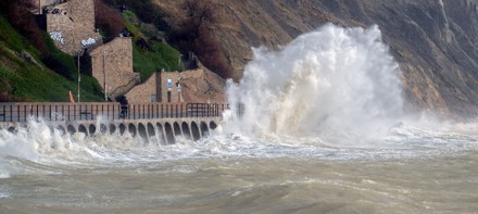 Folkestone Kent Severe Weather Storm Eunice Editorial Stock Photo ...