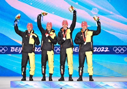 Silver Medalists Germany Pose During Awarding Editorial Stock Photo ...