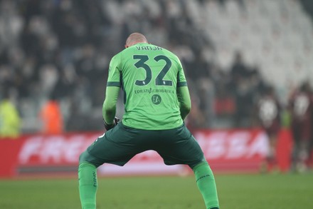 Torino Goalkeeper Vanja Milinkovicsavic 32 Celebrates Editorial Stock ...