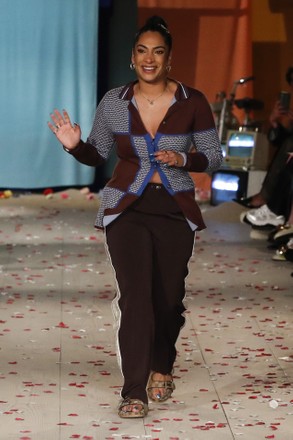 Fashion Designer Priya Ahluwalia On Catwalk Editorial Stock Photo ...