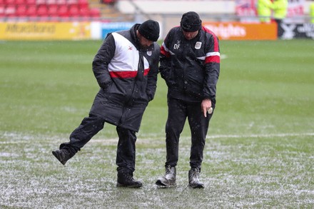 Referee Martin Coy Inspects Pitch During Editorial Stock Photo - Stock ...