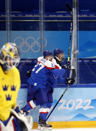 Slovakias Samuel Takac Reacts After Scoring Editorial Stock Photo ...