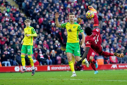 Liverpools Kostas Tsimikas Action During English Editorial Stock Photo ...