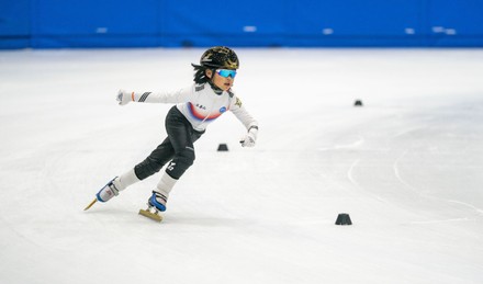 Young Skater Participates Short Track Speeding Editorial Stock Photo ...