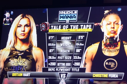 Britain Hart-Beltran (USA) v Christine Ferea (USA) Knucklemania II Bare ...