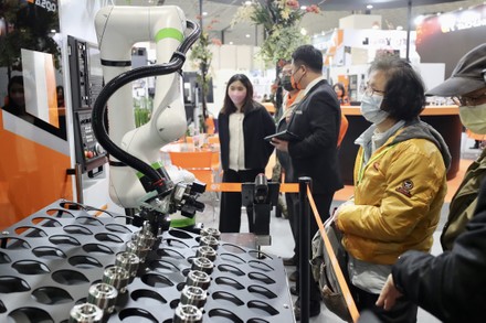 People View Automated Cnc Machine During Editorial Stock Photo - Stock ...