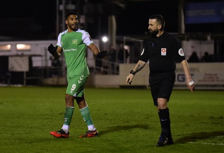 Reuben Reid Yeovil Town Has Words Editorial Stock Photo - Stock Image ...