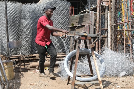 Man Makes Fences Magaba Mbare Harare Editorial Stock Photo - Stock ...