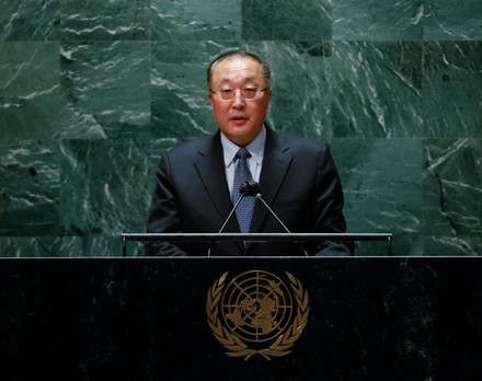 Chinese Ambassador United Nations Zhang Jun Editorial Stock Photo ...