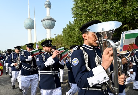 Kuwaiti Police Marching Band Performs People Editorial Stock Photo ...