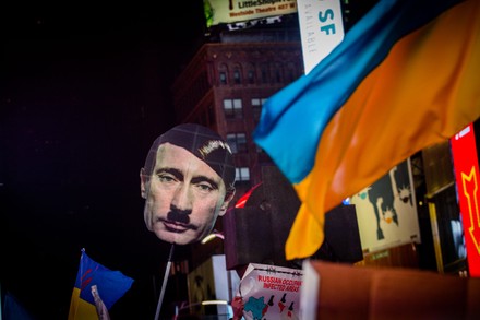 Sign Comparing Vladimir Putin Adolf Hitler Editorial Stock Photo ...