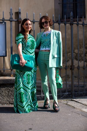 Street Style Outside Etro Editorial Stock Photo - Stock Image ...