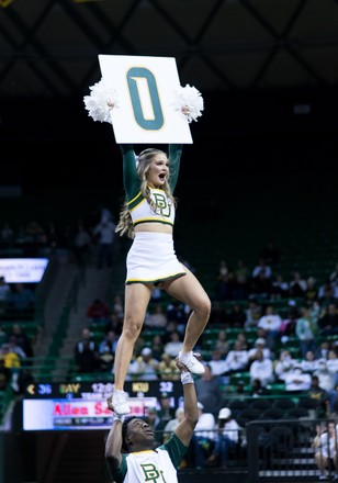 Baylor Lady Bears Cheerleaders Perform During Editorial Stock Photo ...
