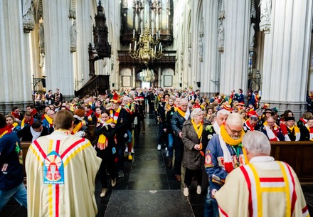 People Attend Carnival Mass Sintjan Cathedral Editorial Stock Photo ...