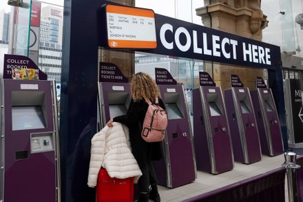 Commuter Collects Train Ticket Sheffield Railway Editorial Stock Photo ...