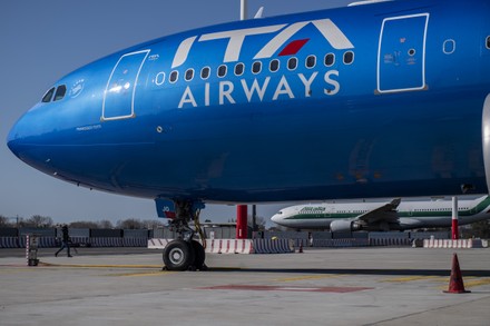 New Airplanes Ita Airways New Blue Editorial Stock Photo - Stock Image ...