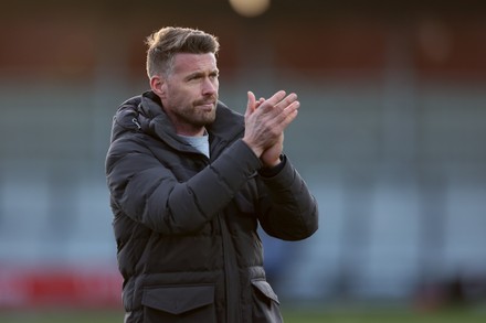 Referee Declan Bourne Grimaces After Rolling Editorial Stock Photo ...
