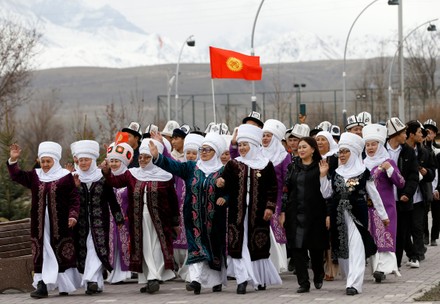 Kyrgyz People Attend Kalpak Day Celebrations Editorial Stock Photo ...