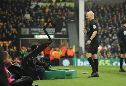REFEREE ANTHONY TAYLOR LOOKS VAR MONITOR Editorial Stock Photo - Stock ...