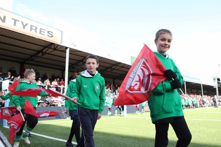 Gloucester Rugby Mascots Seen Waving Flags Editorial Stock Photo ...