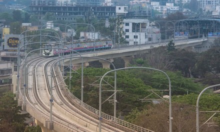Metro Rail Between Vanaz Garware College Editorial Stock Photo - Stock ...
