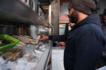 Egyptian Man Sells Fish Market Cairo Editorial Stock Photo - Stock ...