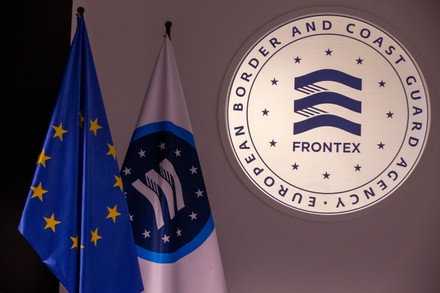 Frontex Logo Pictured During Visit Frontex - Foto de stock de contenido ...