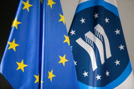 Frontex Logo Pictured During Visit Frontex Editorial Stock Photo ...