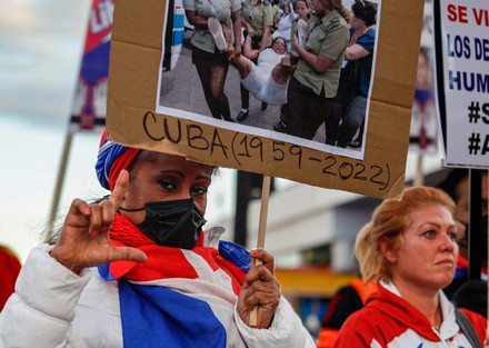 Cubans Spain Attend March Demand Respect Editorial Stock Photo - Stock ...