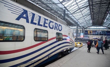 Passengers Arrive On Allegro Train St Editorial Stock Photo - Stock ...