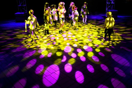 Children Play Spotlights Light Show Front Editorial Stock Photo - Stock ...