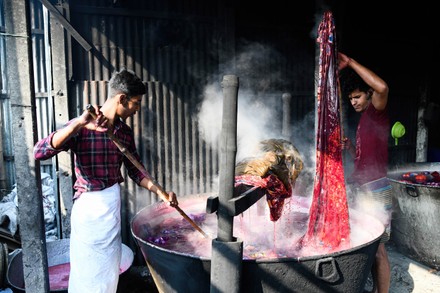 Workers Working Dye Factory the Smallscale Editorial Stock Photo ...