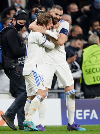 Luka Modric Karim Benzema Real Madrid - Foto de stock de contenido ...
