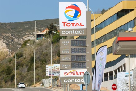 Fuel Prices France Have Reached New Editorial Stock Photo - Stock Image ...