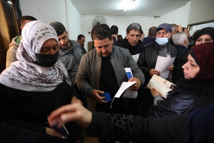 Palestinians Wait Receive Their Ids Civil Editorial Stock Photo - Stock ...