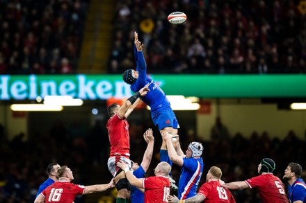 Francois Cros France Claims Lineout During Editorial Stock Photo ...