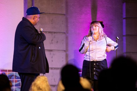 Comedians Steve Hernandez L Amy Miller Editorial Stock Photo - Stock ...