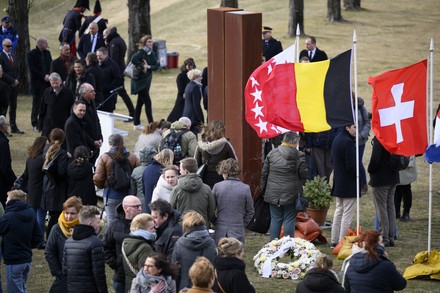 Relatives Bus Crash Sierre During Commemoration Editorial Stock Photo ...