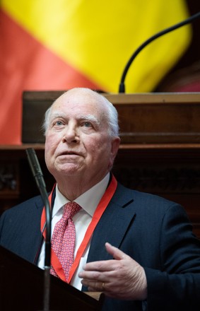Cdvs Mark Eyskens Delivers Speech During Editorial Stock Photo - Stock ...
