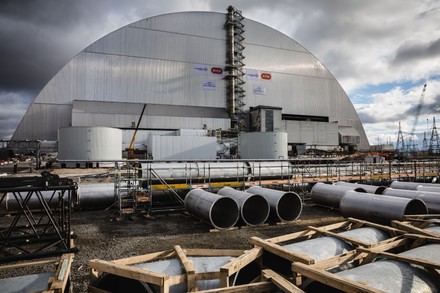 Chernobyl Reactor Number 4 Confinement Arch Editorial Stock Photo ...