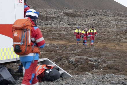 Rescue Team Evacuating Eruption Site On Editorial Stock Photo - Stock ...
