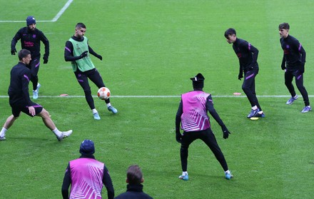 Fc Barcelona Players During Training Session Editorial Stock Photo ...