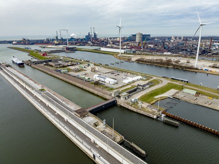 IJmuiden sea lock, the largest sea lock in the world, Netherlands - 16 ...